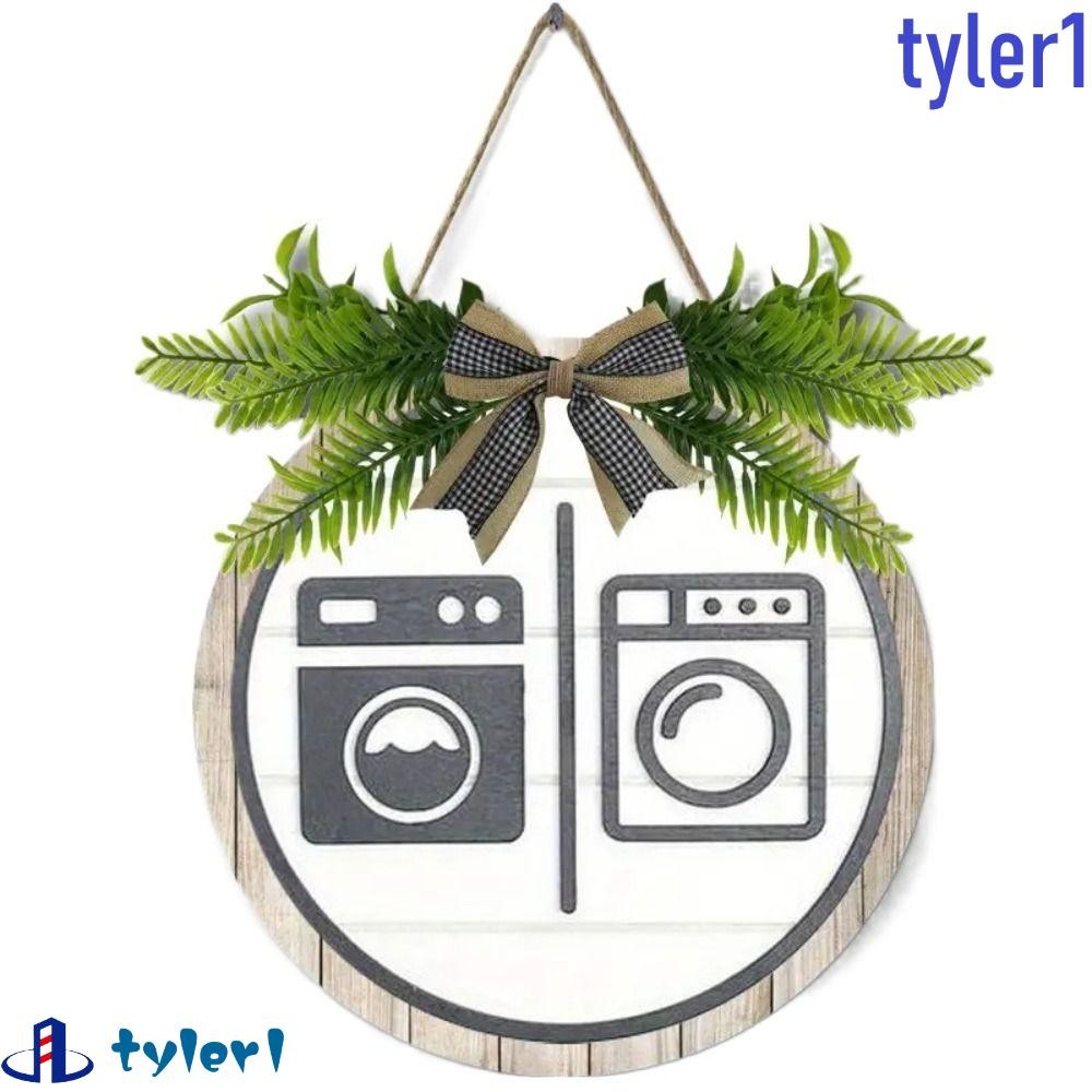 TYLER1 Wooden Toilet Sign, Round Rustic Style Bathroom Sign, Durable ...