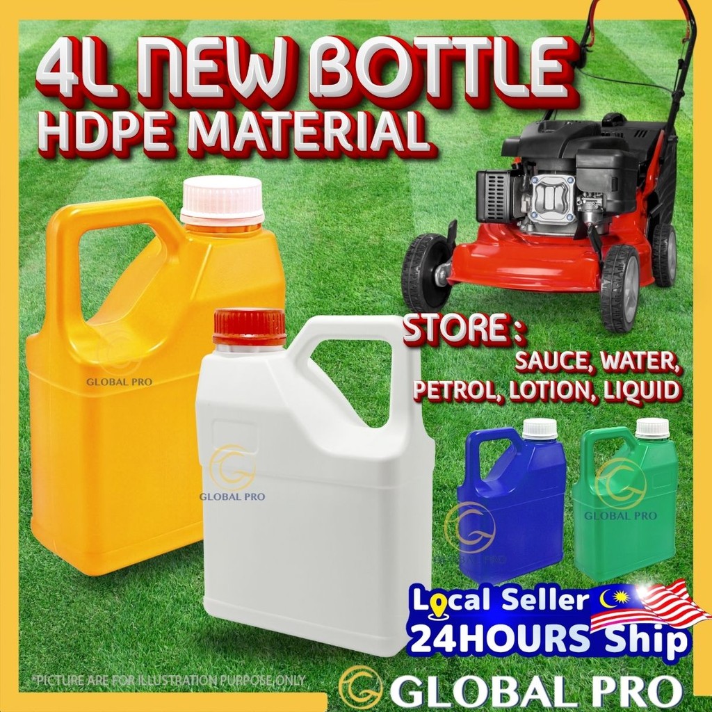 4L Jerry Bottle New Container HDPE Bottle Tong Air Besar Bekas Simpan ...