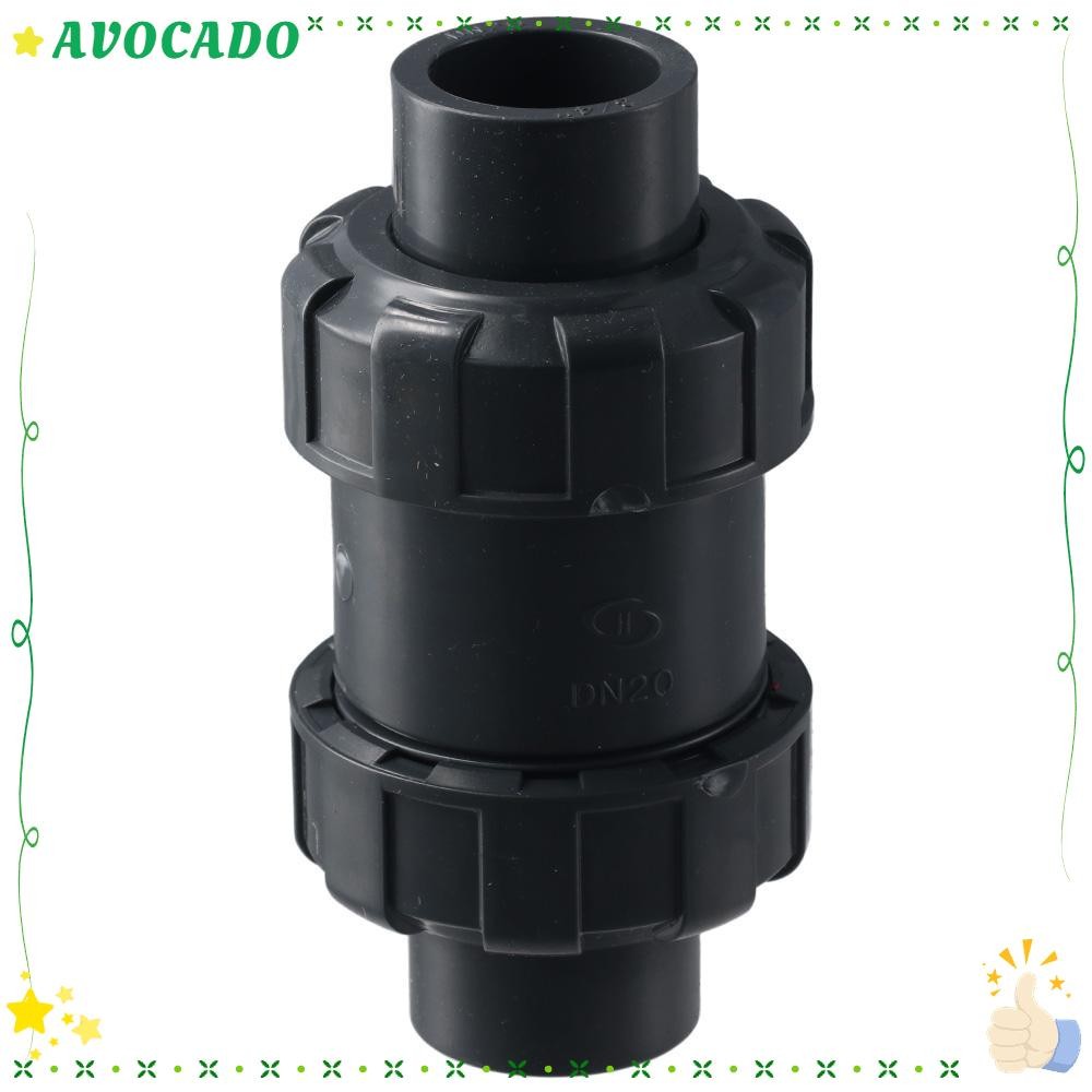 AVOCADD Check Valve, Black UPVC One-way Valve, Durable Double Union ...