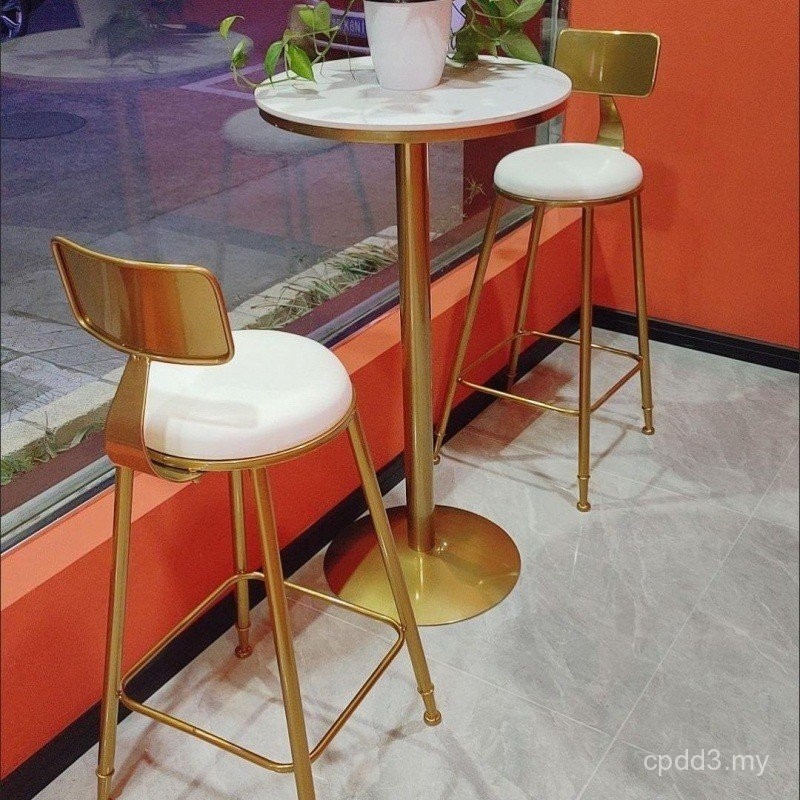 Meja dan kerusi kaunter bar bulat batu mewah mewah gabungan balkoni ...