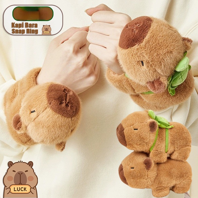 Cute Capybara Clap Circle Toys Slap Snap Wrap Wristband Bracelet ...