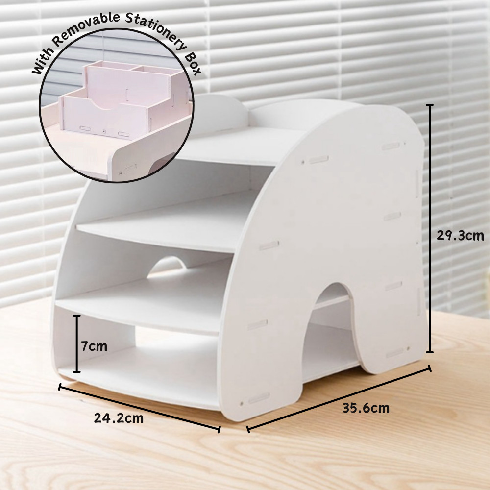 A4 Paper Tray File Document Tray Office Storage Desk Rack Stationery ...