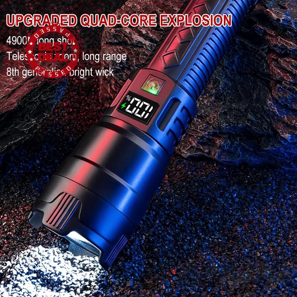 Flashlight Telescopic Zoom Long-range Portable Waterproof Adjustable ...