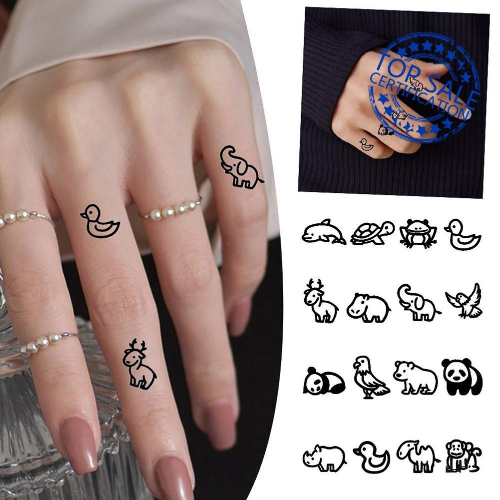 Cartoon Cute Temporary Tattoo Stickers Fresh Finger Tattoo Sticker U2k1 ...