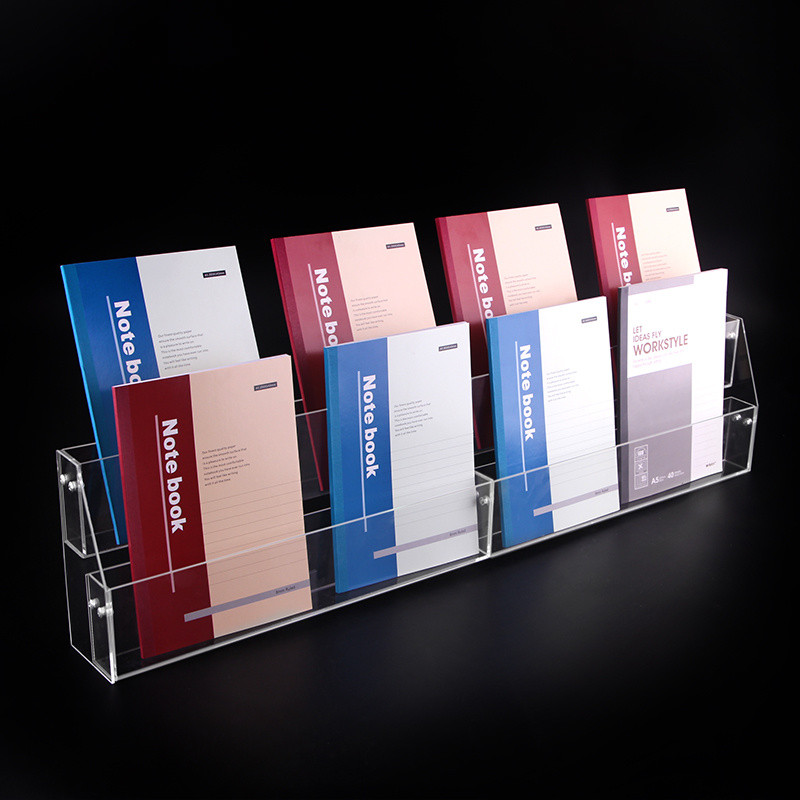 Acrylic Book Rack Bookshelf Hand Account Display Stand Ladder ...