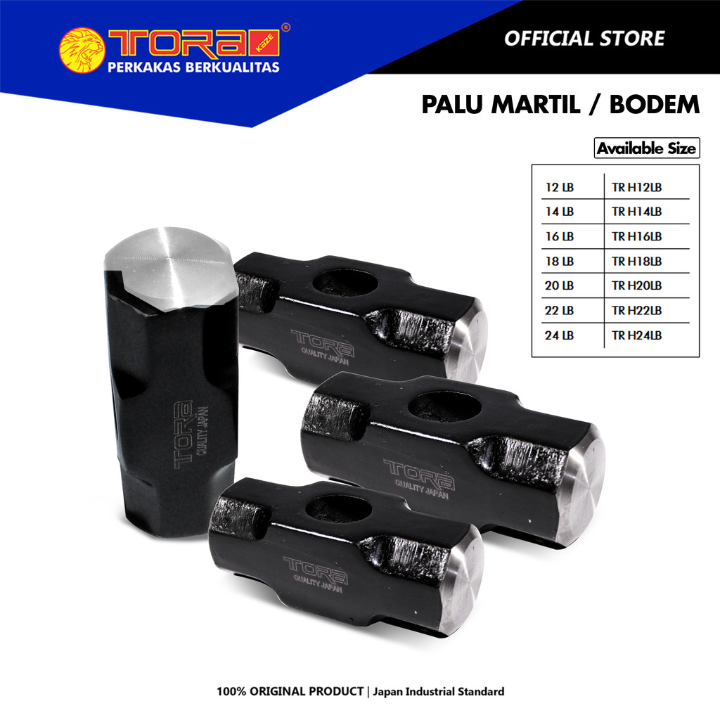 TORA Bodem Hammer Head 12 - 24 LB Hammer / Sledgehammer - Hammer Sledge ...