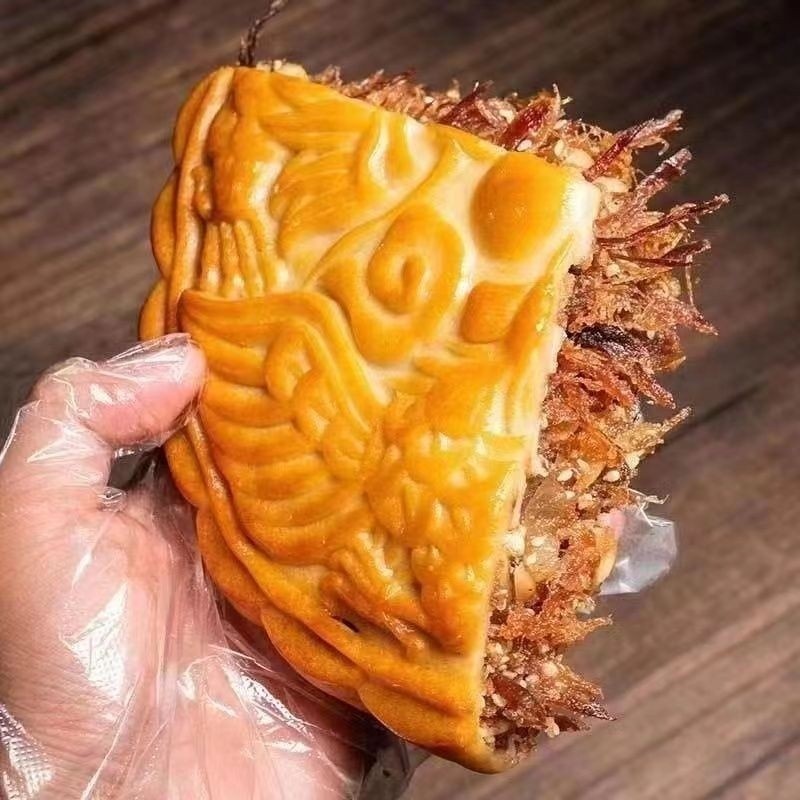 /Hot spot salescantonese Ham five-nut Golden Ham mid-autumn moon cake ...