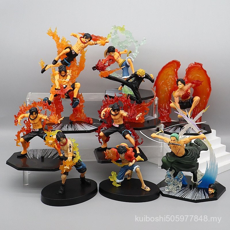 One Piece Model Luffy Sauron Flame Ace Ace Three-Knife Flow Ghost Chop ...