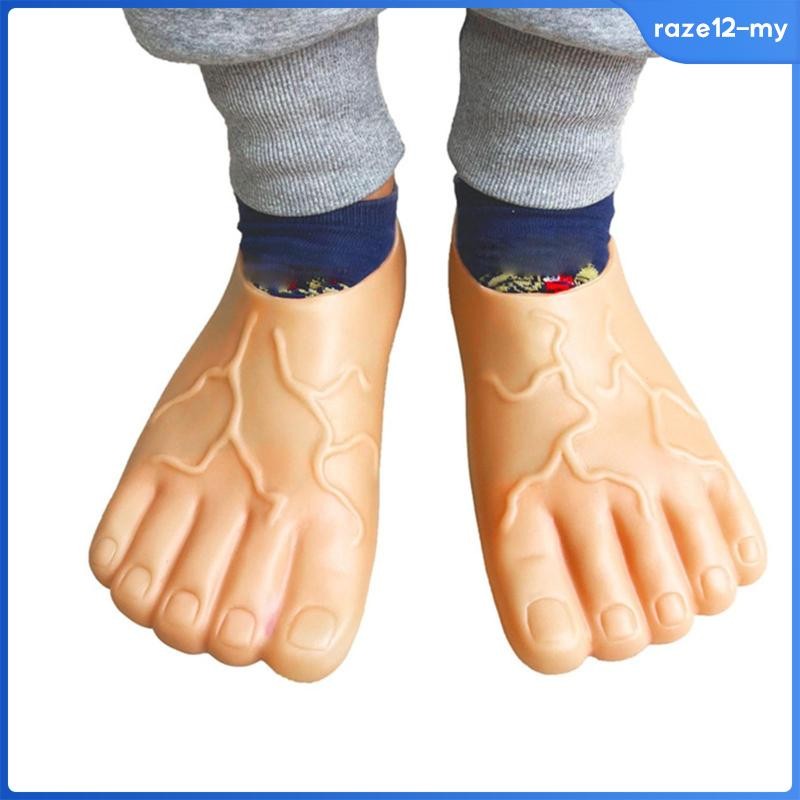[RazecaMY] Barefoot Feet Slippers Slip on Funny Fake Costume Monster ...