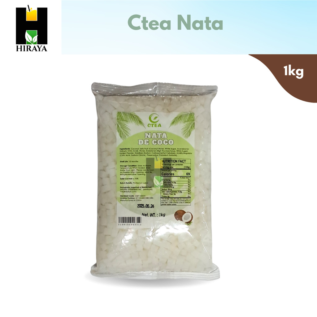 CTEA Nata de Coco 1kg / Milkshake toppings / Fruit tea Sinker / nata de ...