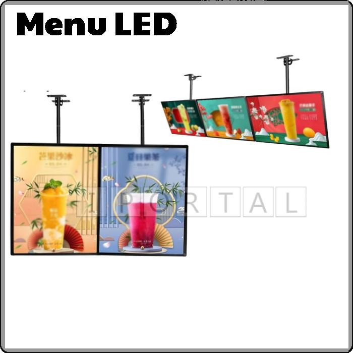 LED Cafe Menu Board Hanging Display Light box Signboard Lampu | Shopee ...
