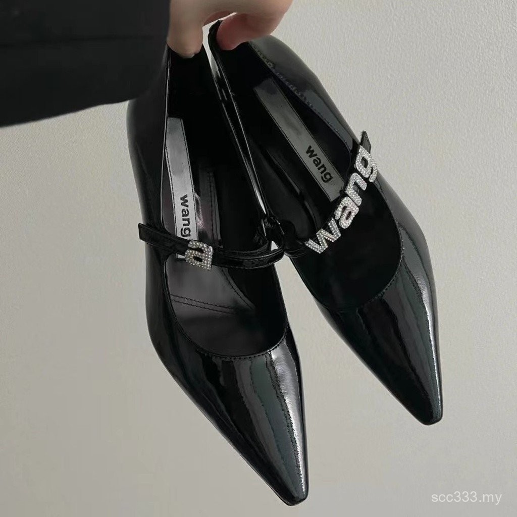 Pointed Toe Fine Heel with Black Patent Leather High Heels Pumps ...