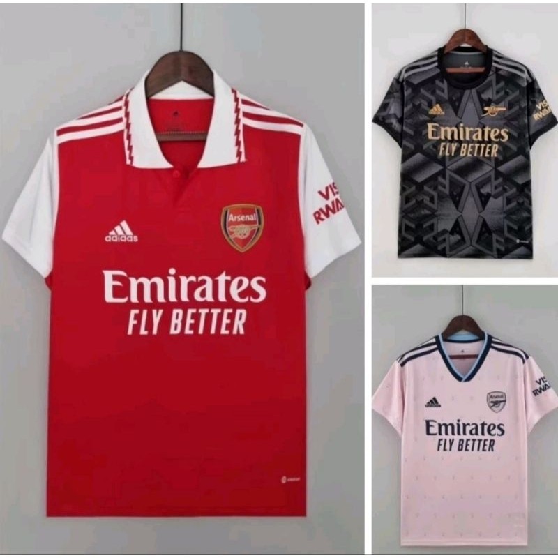 Arsenal Jersey 22/23 Black Pink Red Soccer Shirt | Shopee Malaysia