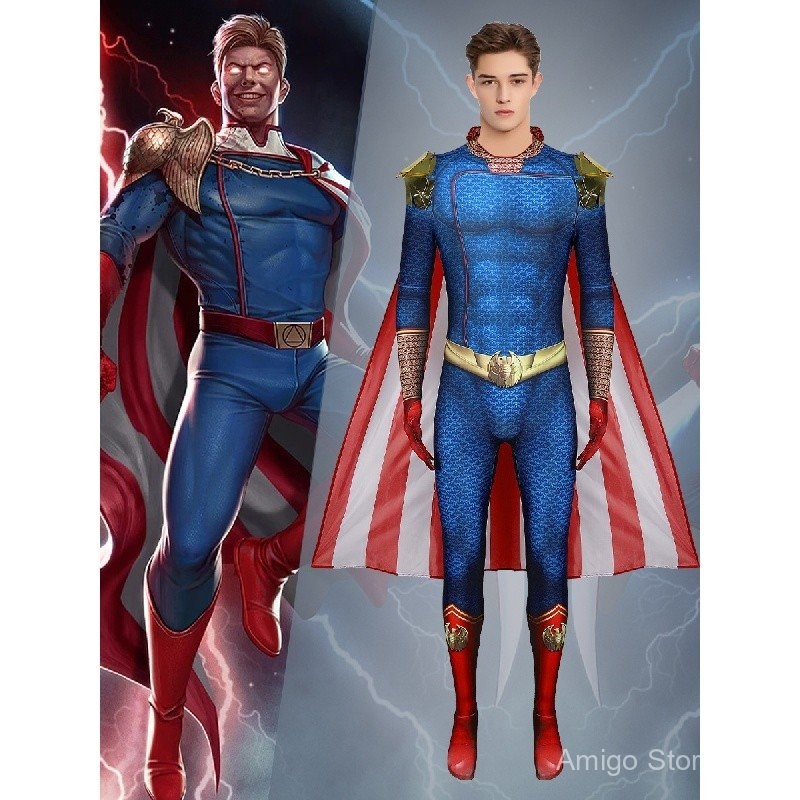 The Boys cosplay jumpsuit The Homelander Bodysuit Set Cosplay Costume ...