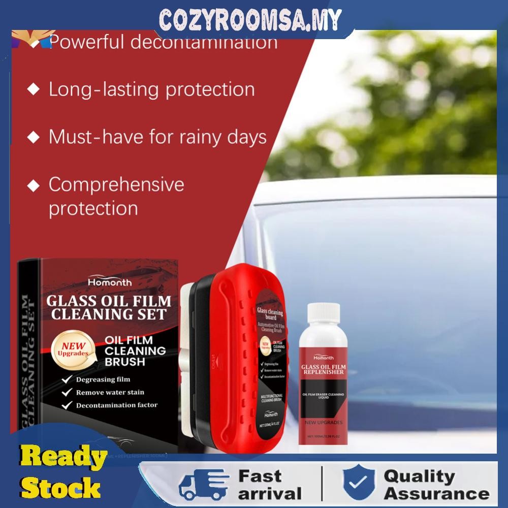 Car Glass Oil Film Removal with Refill Oil Film Remover Car Window ...