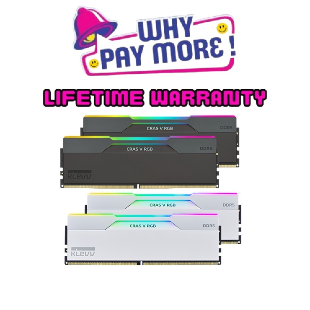 KLEVV CRAS V RGB 32GB DDR5 6000MHz GAMING DESKTOP RAM | 16GB X 2 KIT ...