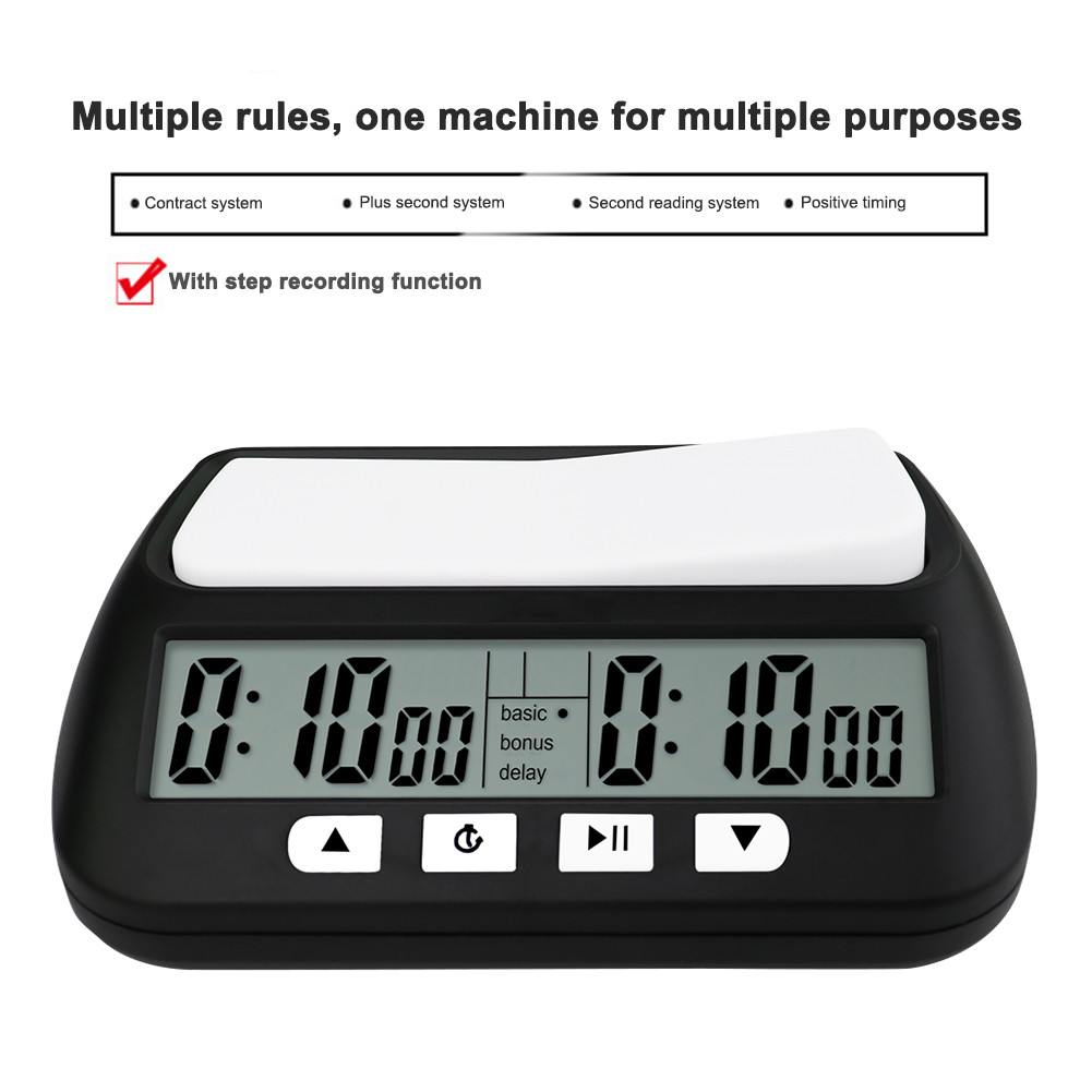 [miaon.my] Digital Chess Clock Count Up Down Chess Competition Board Game Timer Stopwatch ...