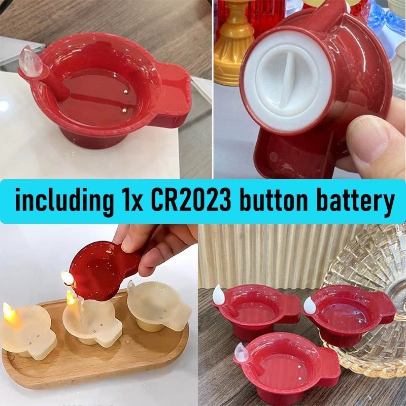 【Diwali】2025 Deepavali LED Oil Lamp Diwali Diya Decorative Candle Small ...