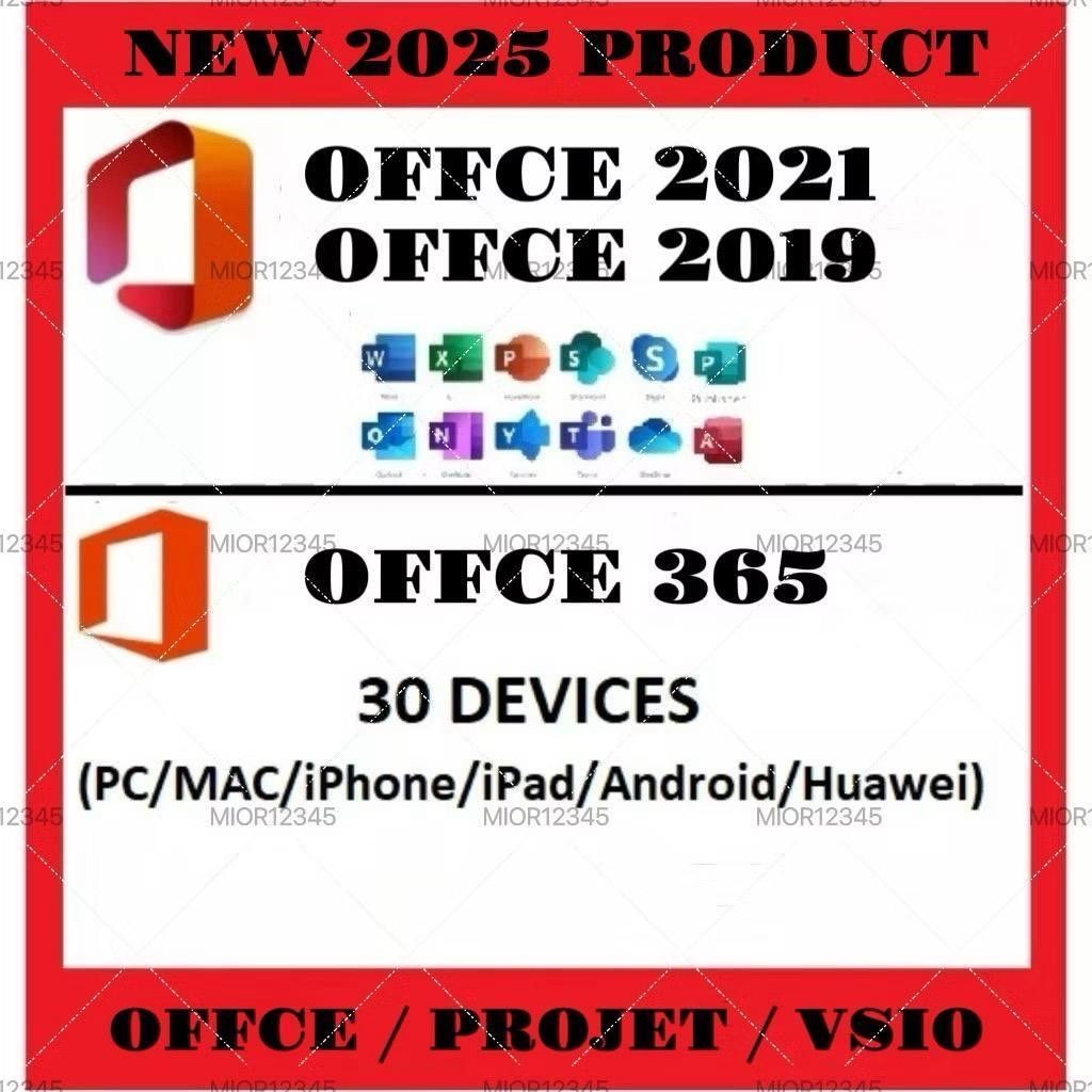 Microsoft Office 365 / 2021 / 2019 / 2016 / 2013 / 2010 (Asal) | Shopee Malaysia