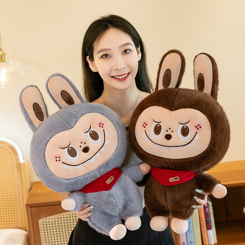 Labubu Plushie Cute Labubu Doll Soft Stuffed Patung Plush Toy Birthday ...