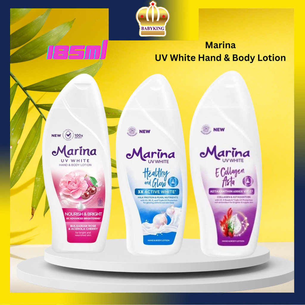 Original Marina UV White Hand & Body Lotion 185ml (Healthy And Glow ...