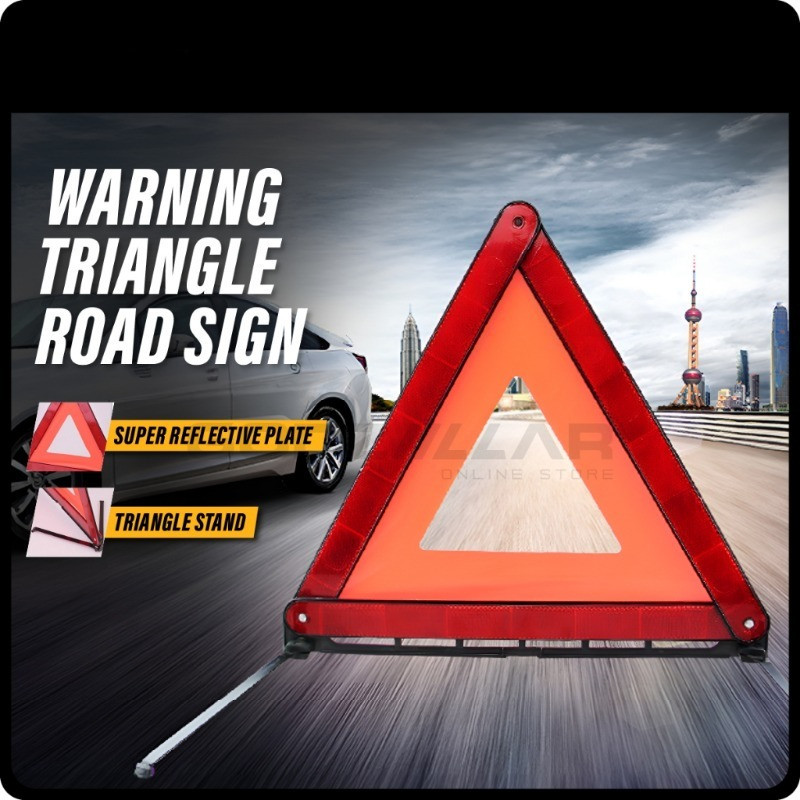Safety Car Warning Sign Emergency Stop Sign Reflective Triangle Stand ...