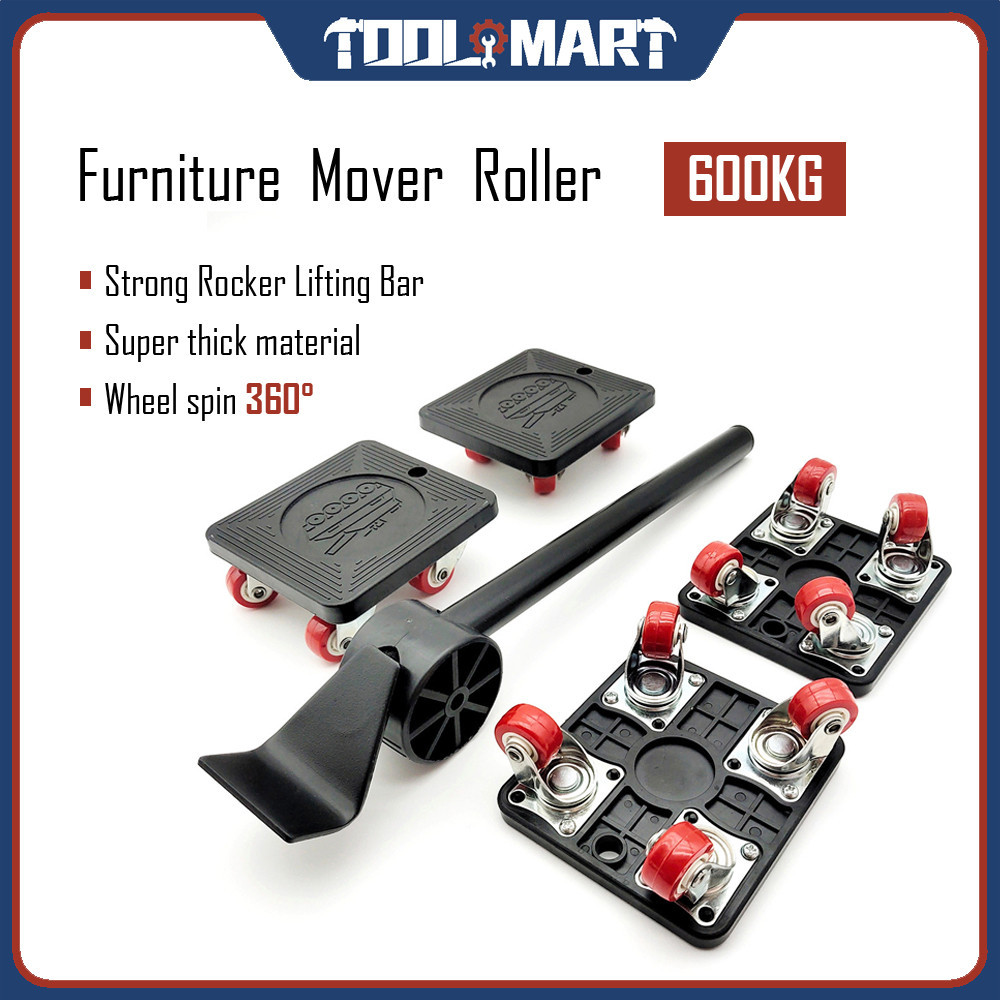 5PCS 1200 lbs Heavy Duty Furniture Movers 360° Rotating Wheels Easy ...