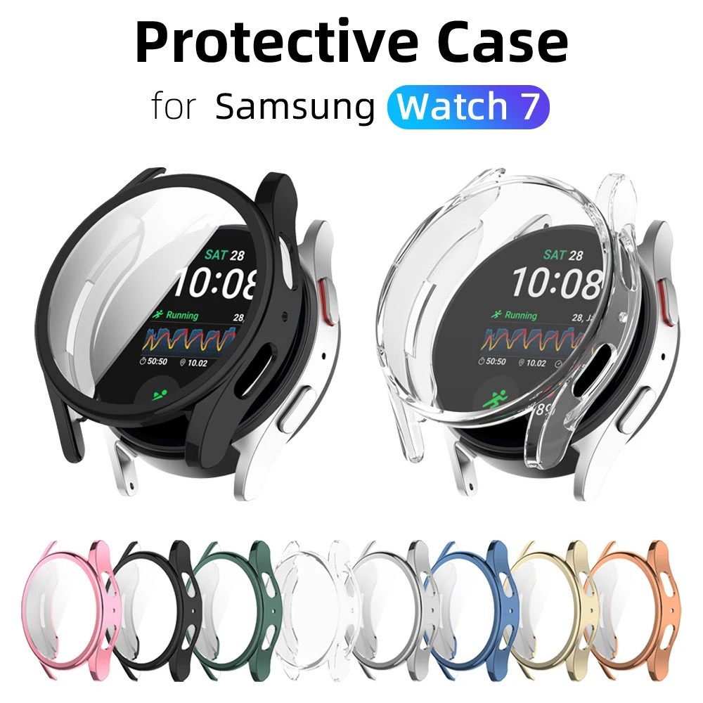 for Samsung Galaxy Watch 7 case Protective shell 360° all-round screen ...