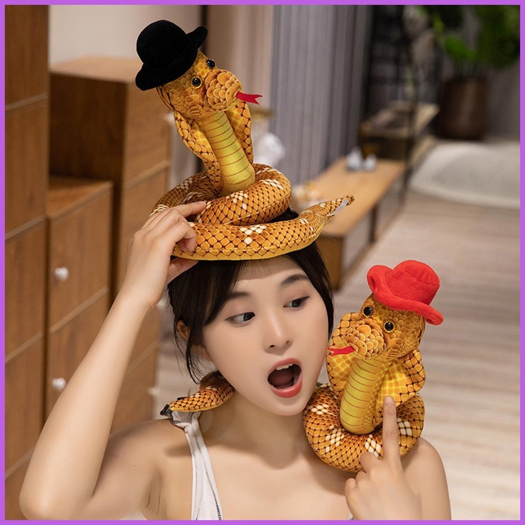 Realistic Plush Snake Plush Toy Animal Curled Snake Realistic Children ...