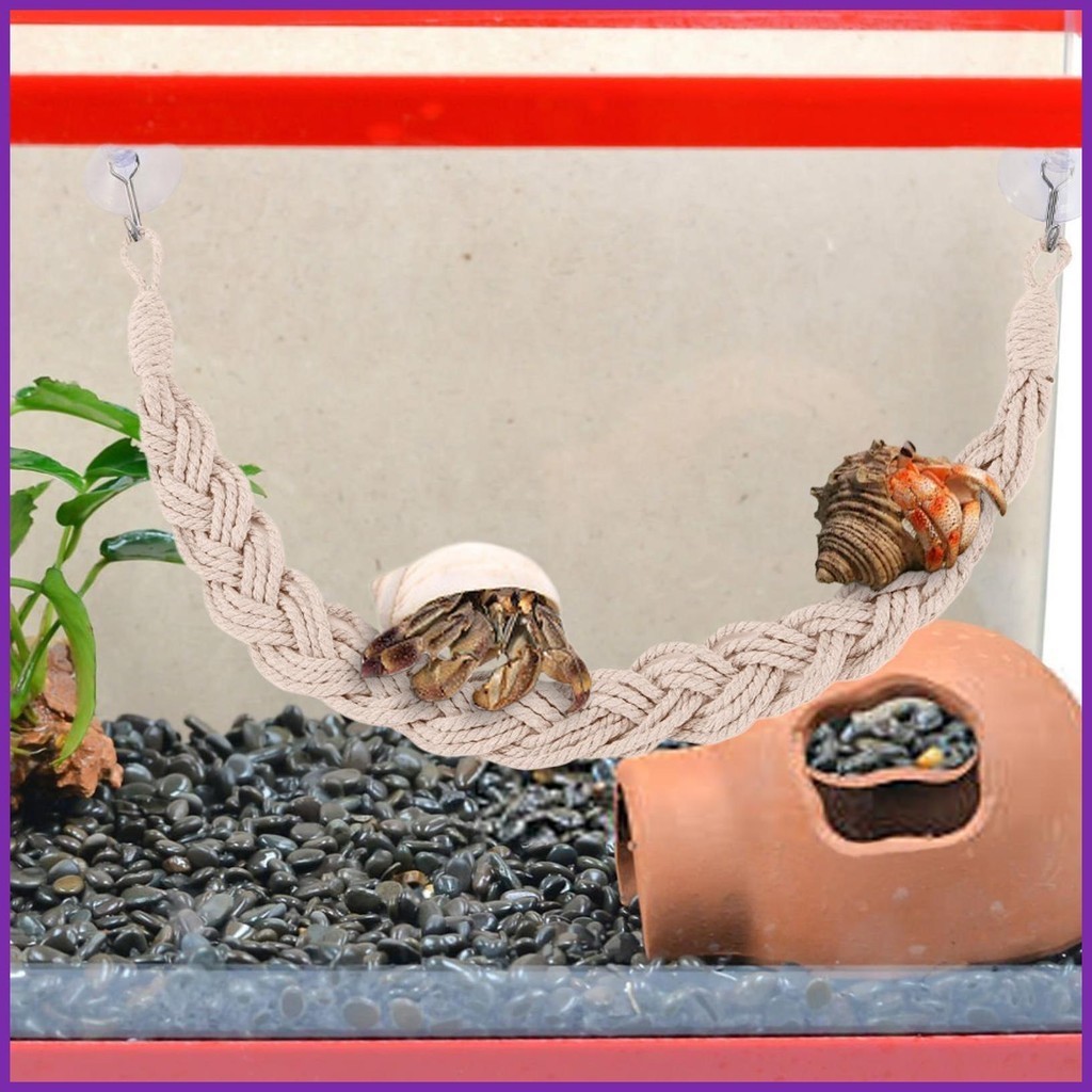 Reptile Vines Toys Hermit Crab Climbing Jute Rope Ladder Reptile Tank ...