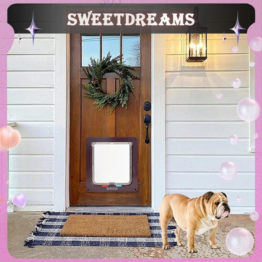 Cat Flap Door with 4 Way Security Lock Cat Dogs Flap Doors Cat Puppy ...