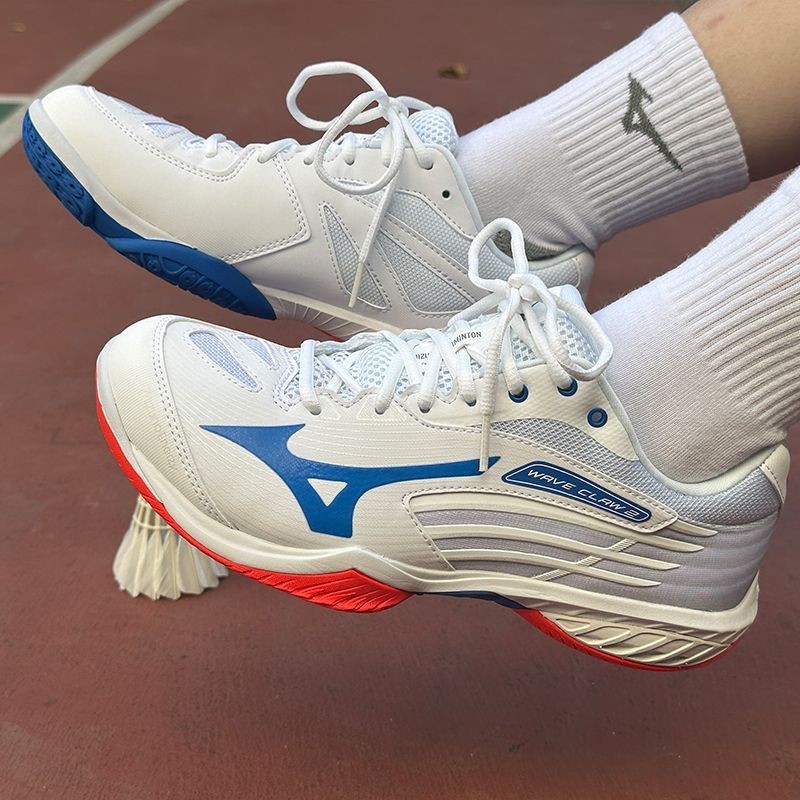 Tempat asli [gambar sebenar] mizuno mizuno kasut badminton merah dan ...
