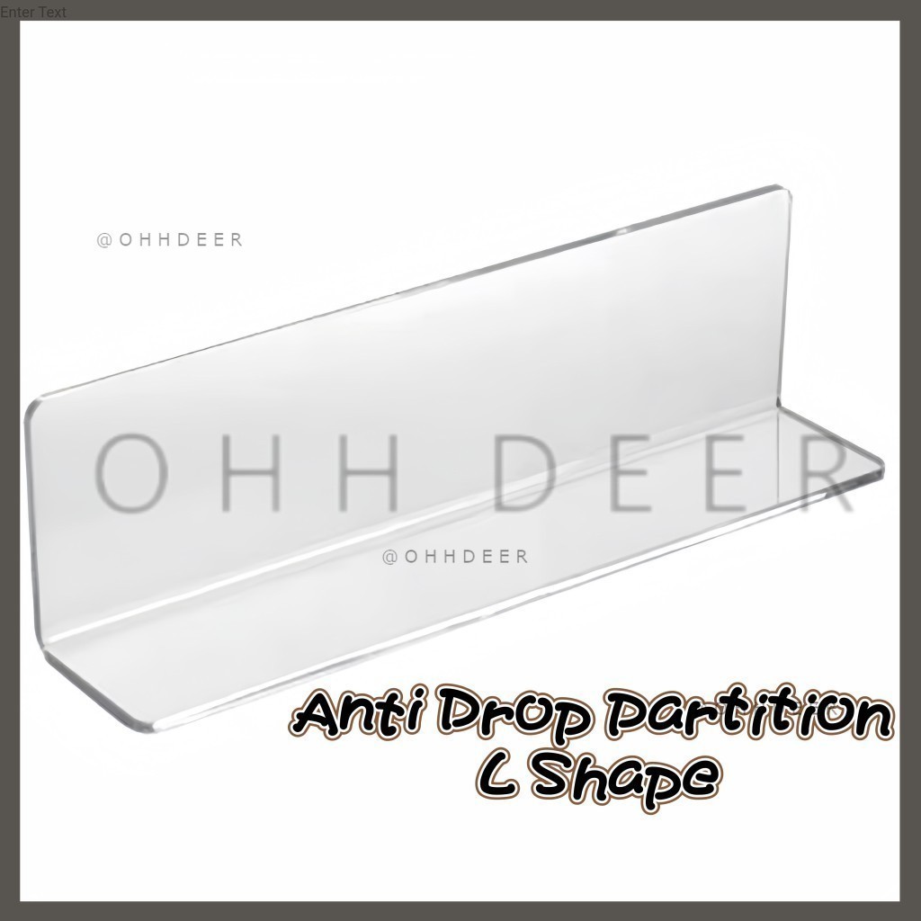 OHHDEER Transparent Acrylic Mirror Cabinet Baffle Table Anti-drop L ...