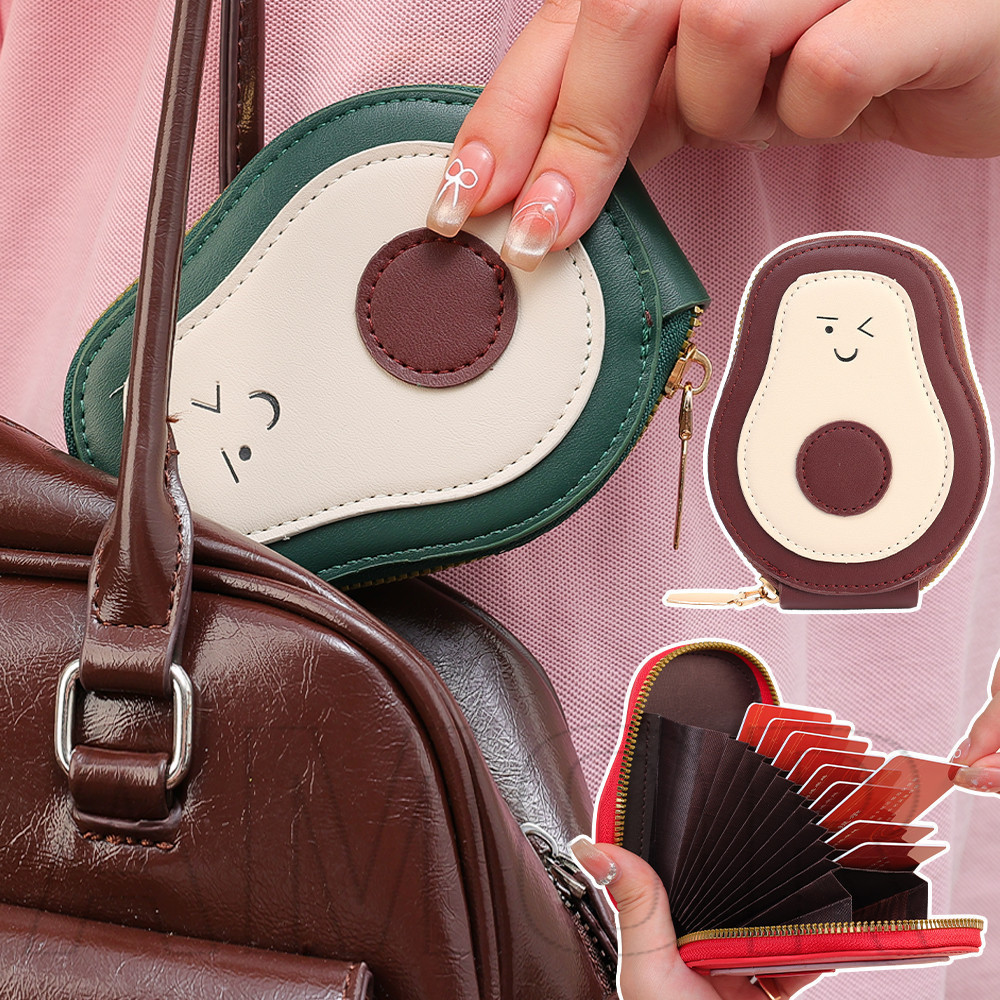 Avocado Coin Purse - ID Card Protection Holder - Mini Storage Bags ...