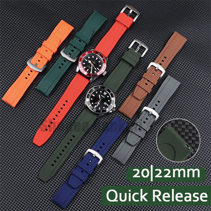 20mm 22mm Silicone Watch Strap for Seiko 5 Diver Tuna Samurai Diving ...
