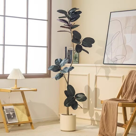 Artificial Black King Rubber Tree - Pokok Getah Tiruan, Large Floor ...