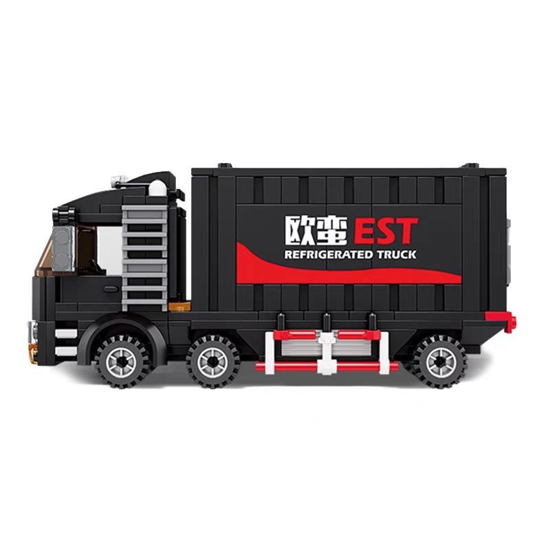 Compatible with LEGO building blocks Oman EST refrigerated truck ...
