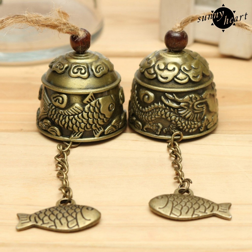 [SH]Chinese Fish Pattern Feng Shui Bell Blessing Good Luck Fortune ...
