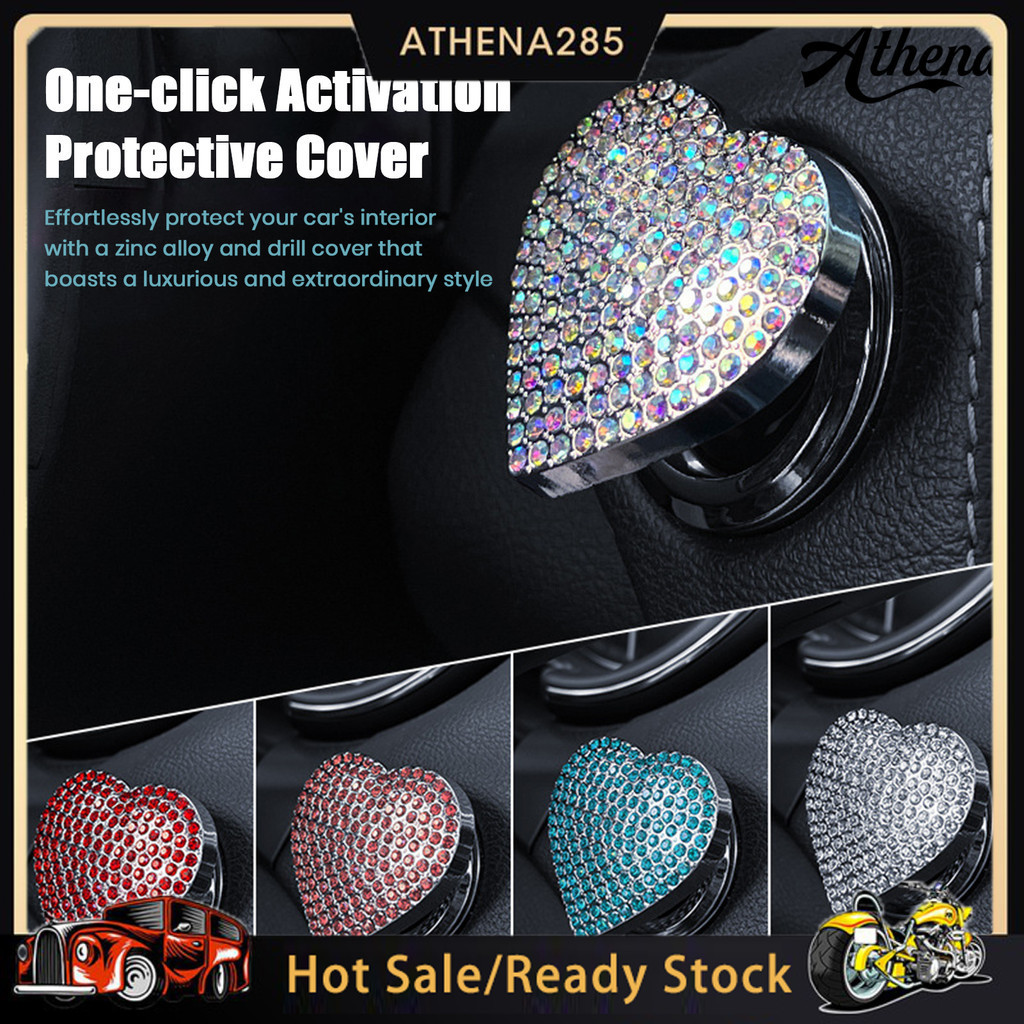 [ATTNN]☑Push Start Button Cover Car Engine Start Stop Button Cover ...