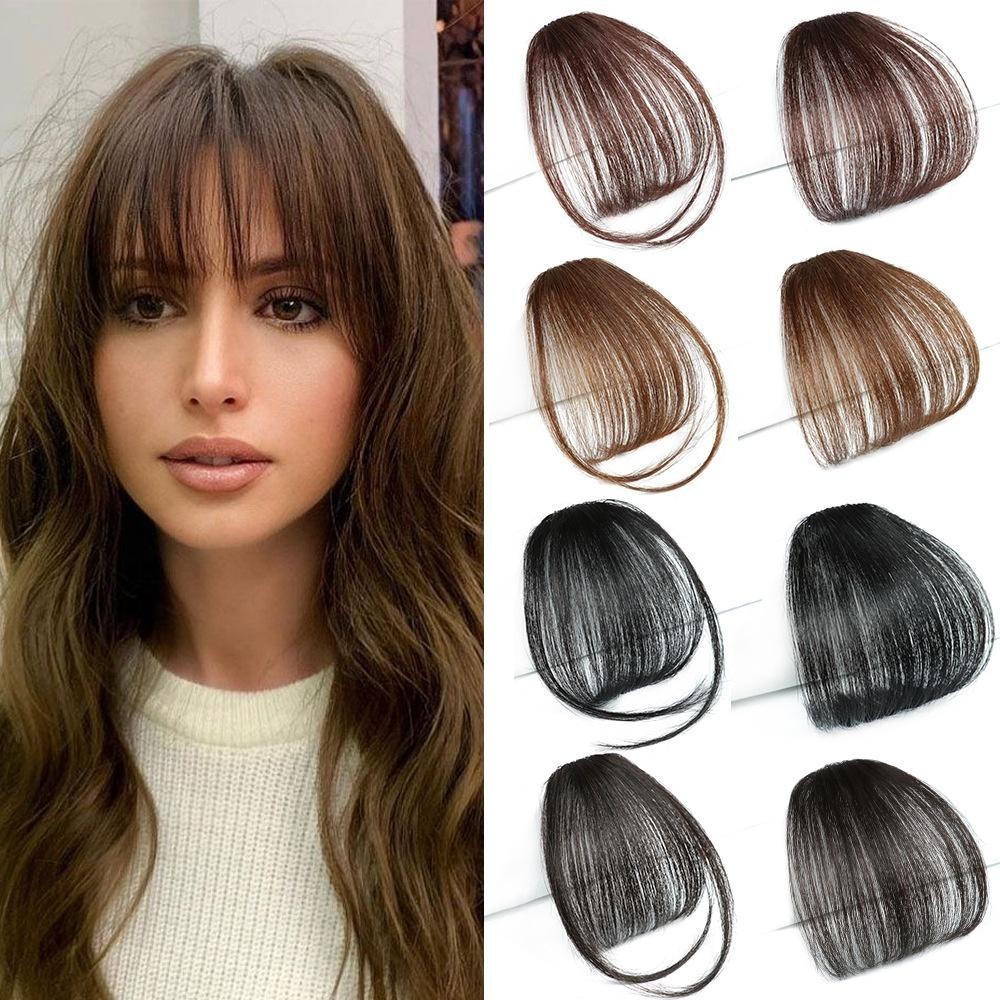 Fashion Hair Wigs Natural Marking Forehead Women's Full Fake Bangs ...