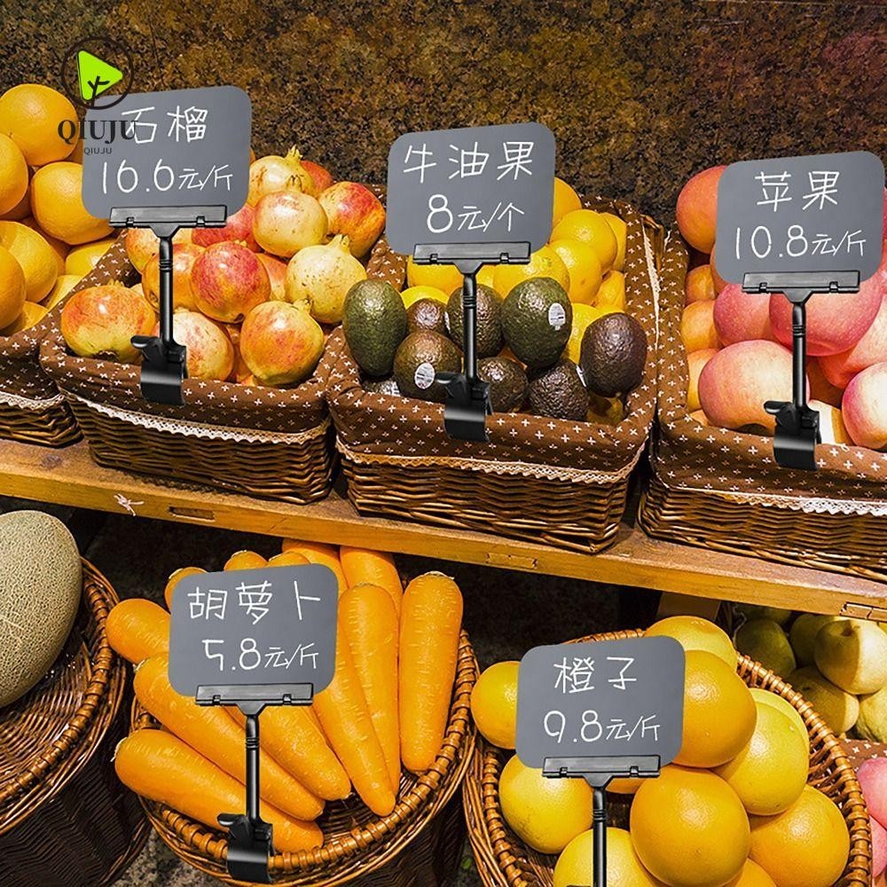 QIUJUU Chalkboard Price Tag, with Clip Erasable Food Price Label ...