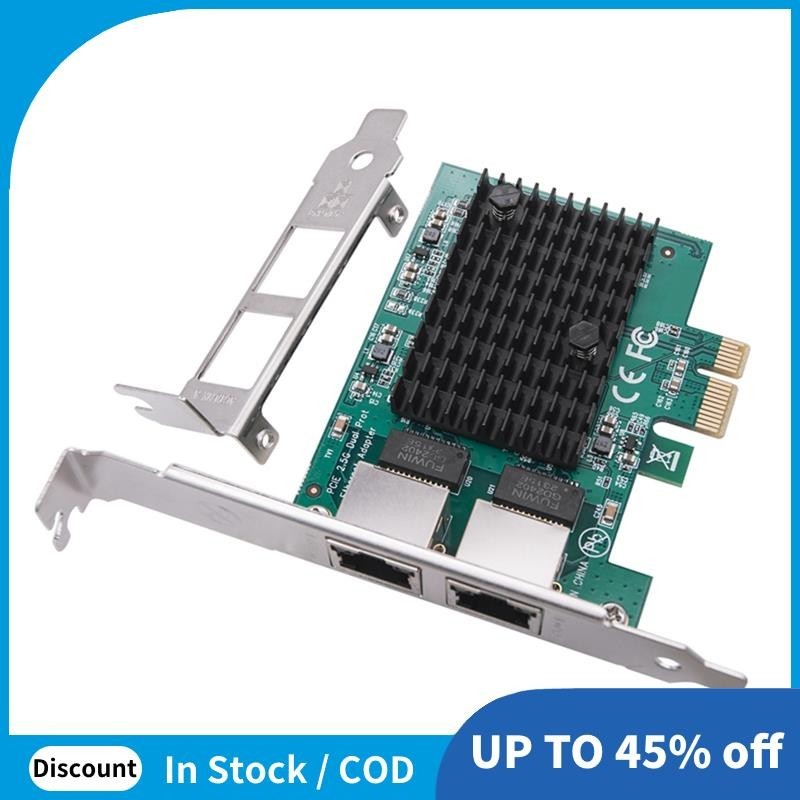 2 Port 2.5G PCIe Network Card 2.5 Gigabit Ethernet Adapter RTL8125BG ...