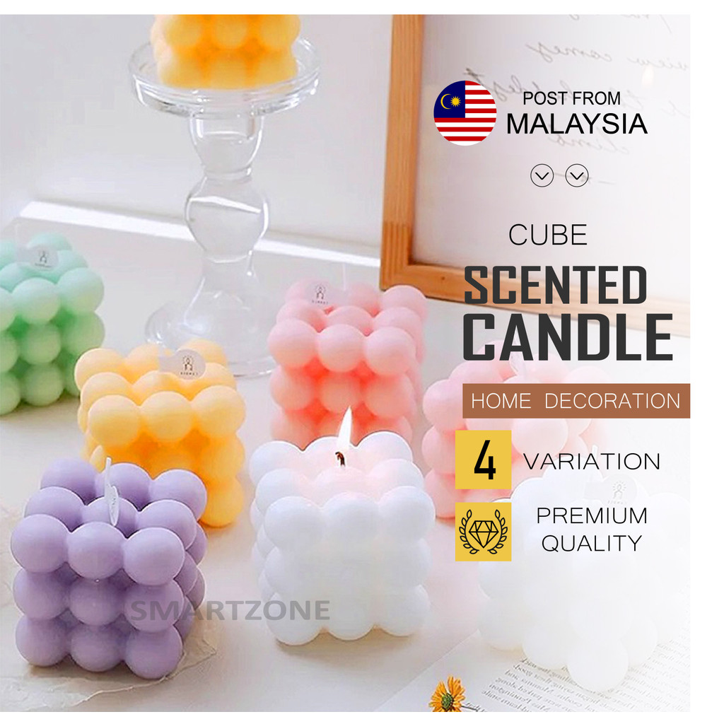 Cube Scented Candle Minimalist Ins Style Doorgift Candle Decoration ...
