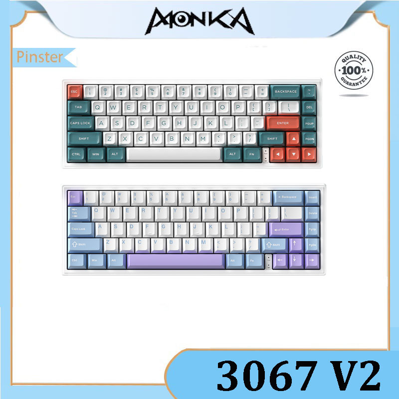 MONKA 3067 V2 Mechanical Keyboard the third mock examination Wireless ...