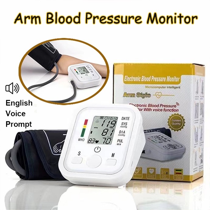 Blood Pressure Monitor Heart Beat Monitor BP Cuff Arm Blood Pressure ...