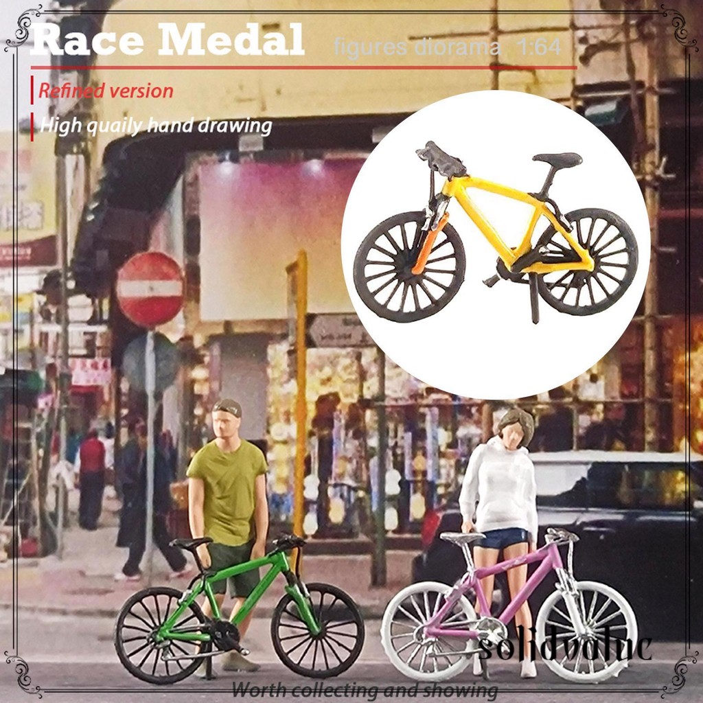 Bicycle Scene Model Mountain Bike Diorama S Scale Intricate ...