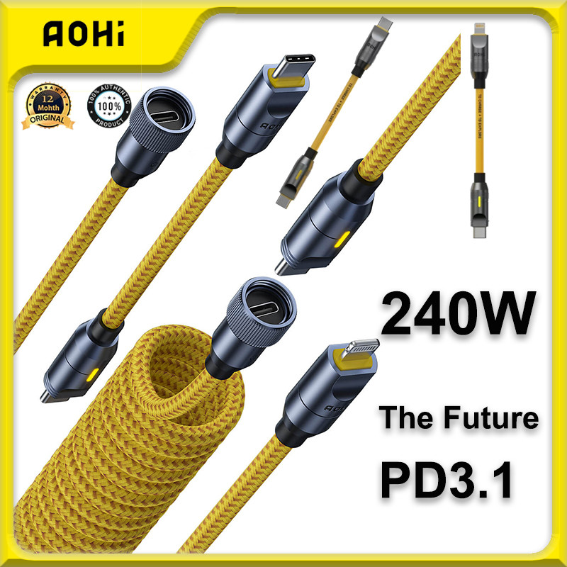 AOHI The Future Creative Power Cable Set 240W 8 in 1 PD3.1 Fast ...