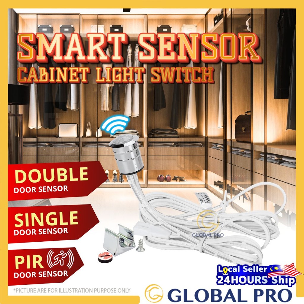 POTRIC Door Sensor Switch Cabinet Light Wardrobe Light Motion Sensor ...