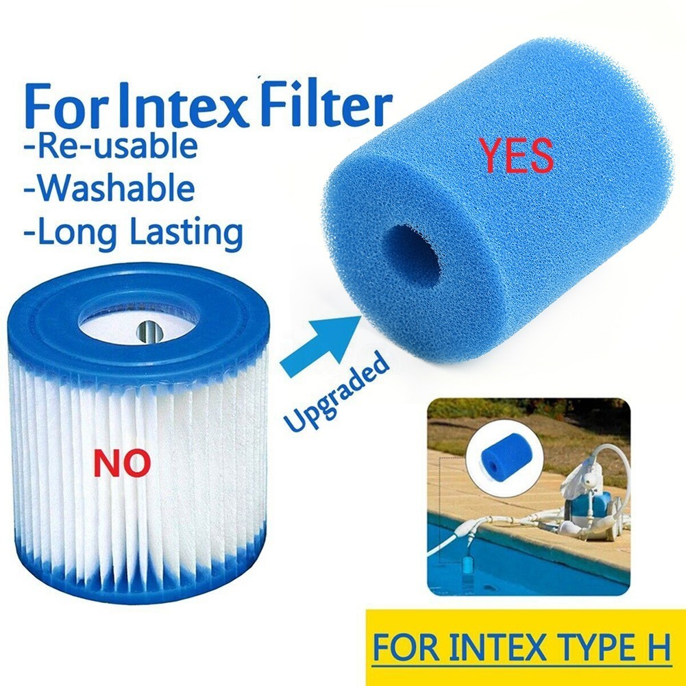 【BESTWFM】For Intex Type H Washable Reusable Swimming Pool Filter Foam ...