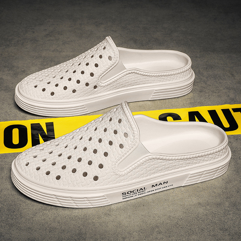 (KD) 2023 new half slippers men's spring and summer outside wear lazy ...